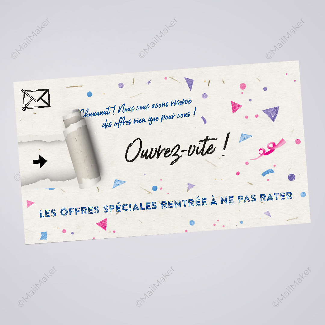 Mailing Perfo Surprise | Tout-en-un Ouverture Originale